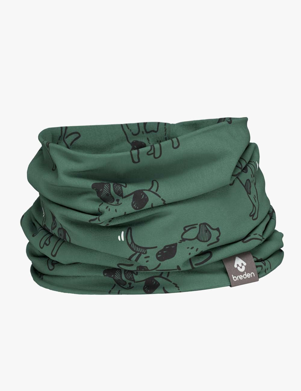 Kids Neck Tube For Autumn And Spring TOBIAS - Green Dogs | Nordikinder